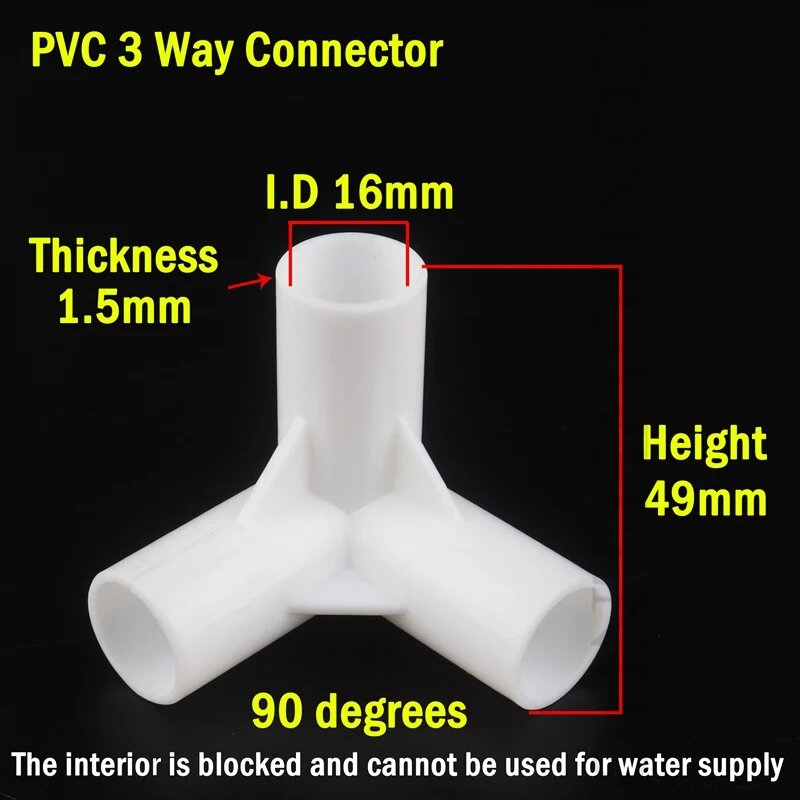 NuoNuoWell фитинги для труб ПВХ 16 мм белые 90 degree, 5pcs