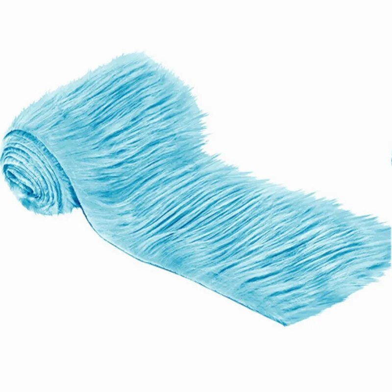 Ленты из искусственного меха енота для шитья Синий, Sky blue 5CMx1.5M