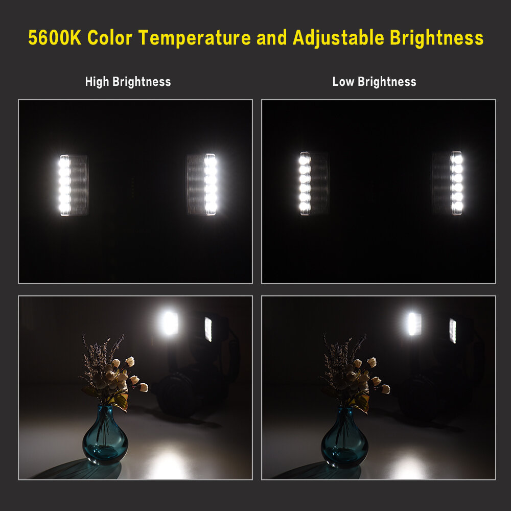 Top Geek, YONGNUO YN24EX E-TTL Макро Вспышка Speedlite 5600K с 2pcs вспышками и 4шт колец, Andoer