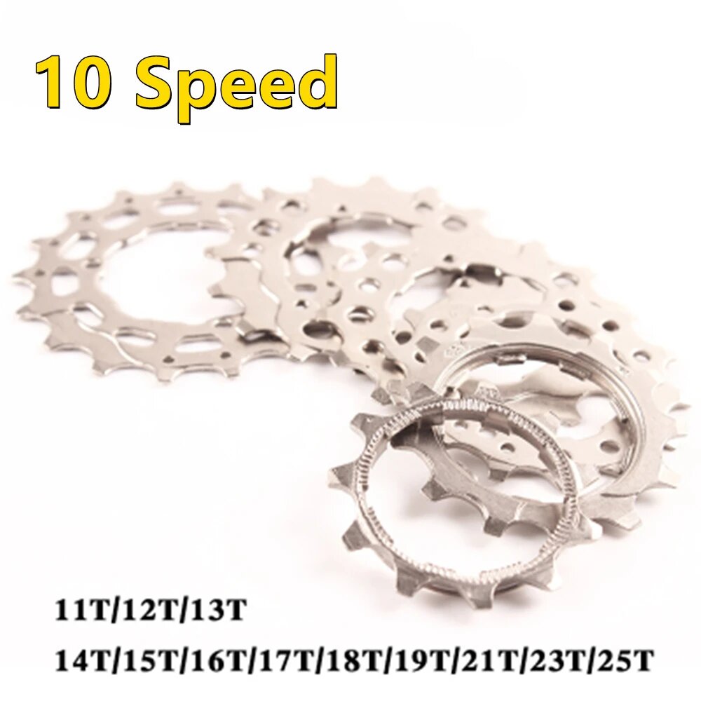 Велосипедная кассета Cog алюминиевая 10 скоростей серебристого цвета 10 Speed 15T