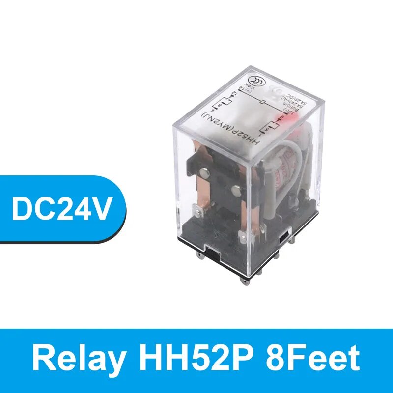 Реле электромагнитное HH52P DC24V 8Feet