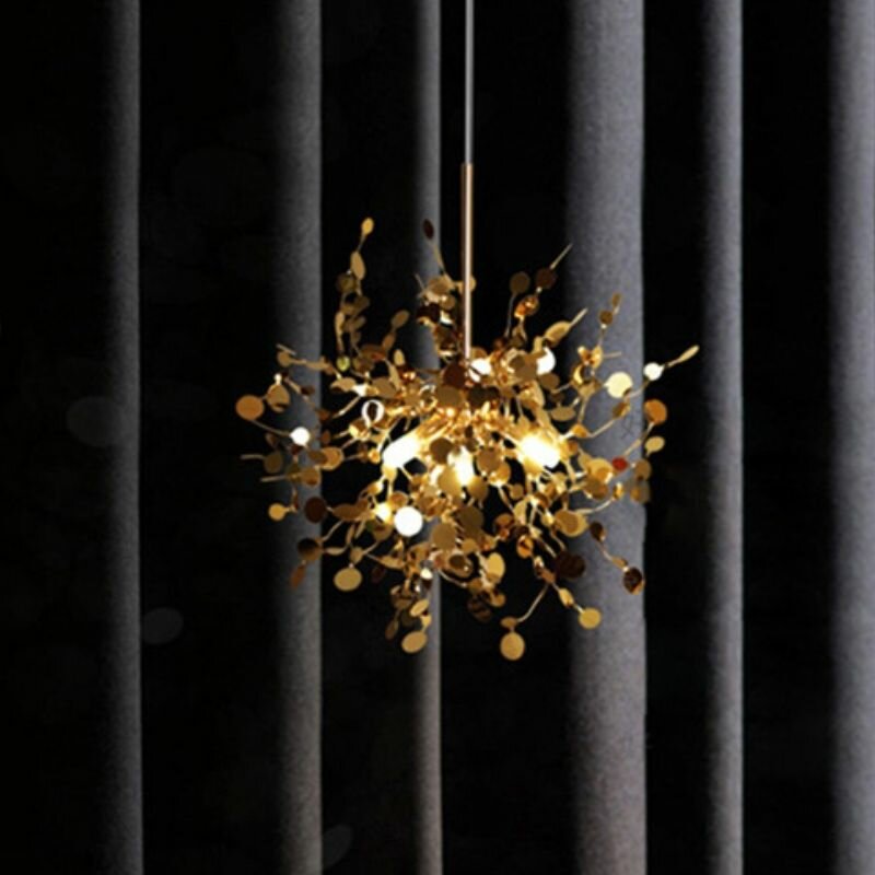 Современная простая и модная люстра из нержавеющей стали