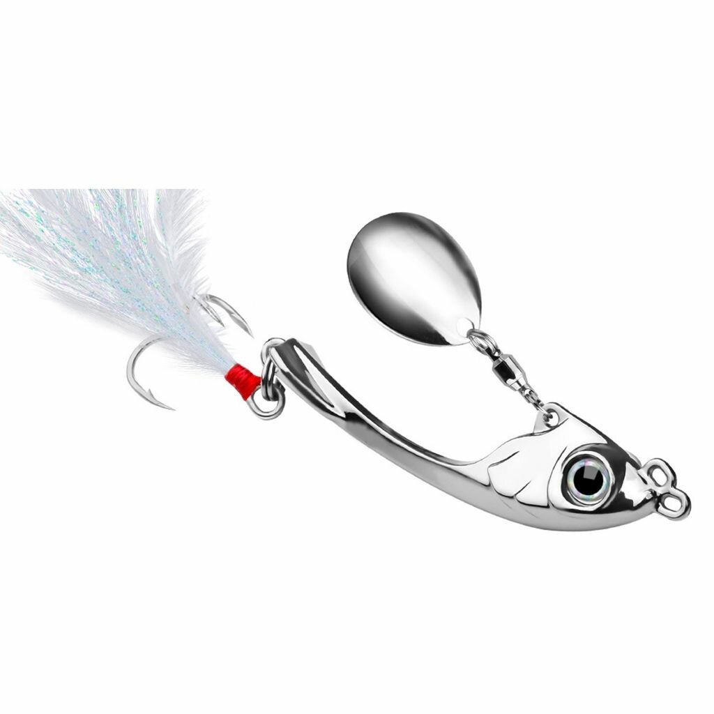 Рыболовные приманки, твердая металлическая блесна, блесна для окуня, приманка плавания с перьями и хвостом форели, лосося