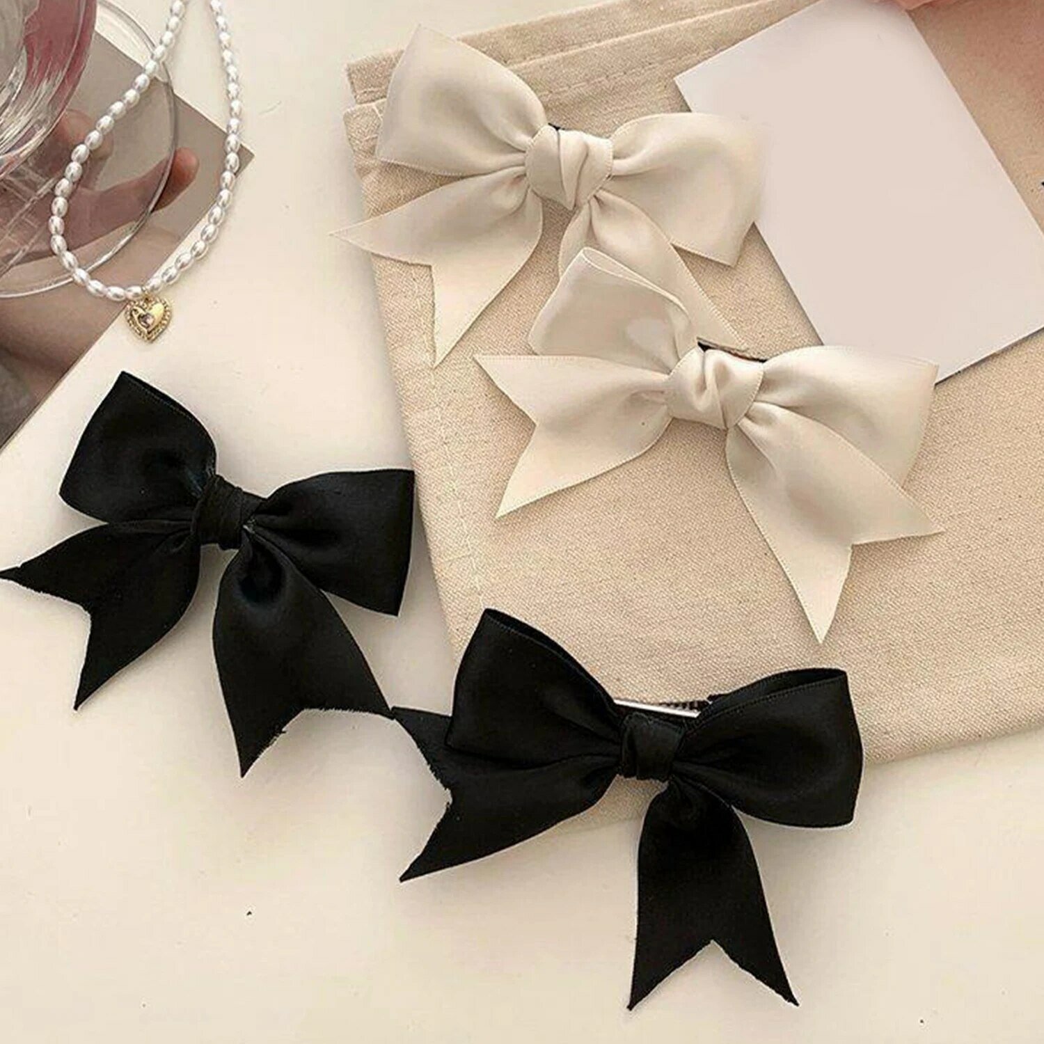 1 шт. тканевые заколки-банты для волос для девочек JK, милые аксессуары для волос, детские черные белые ленты, женские заколки для волос, горячая распродажа