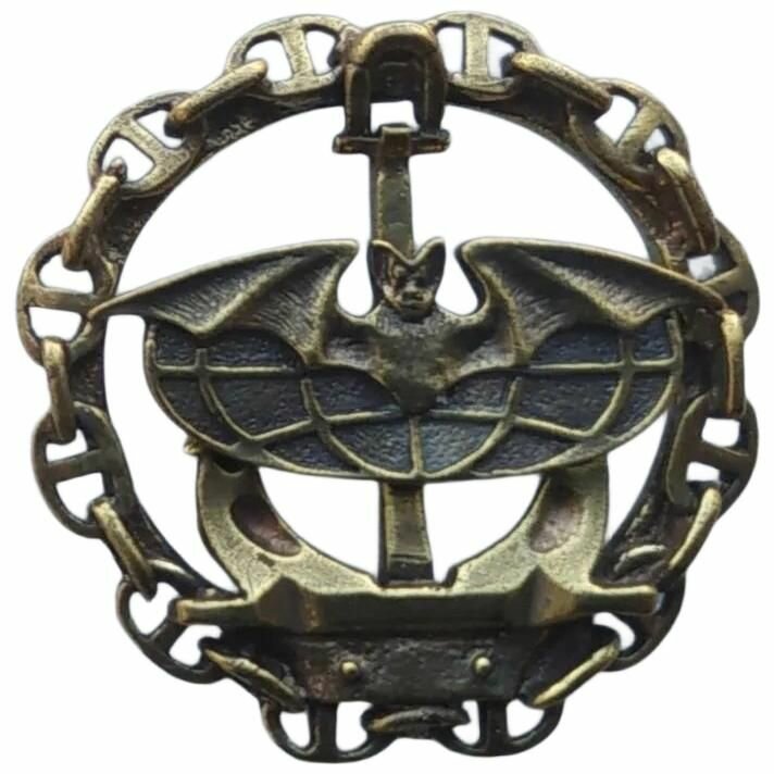 Нагрудный знак Разведка ВМФ Мышь с цепью и якорем
