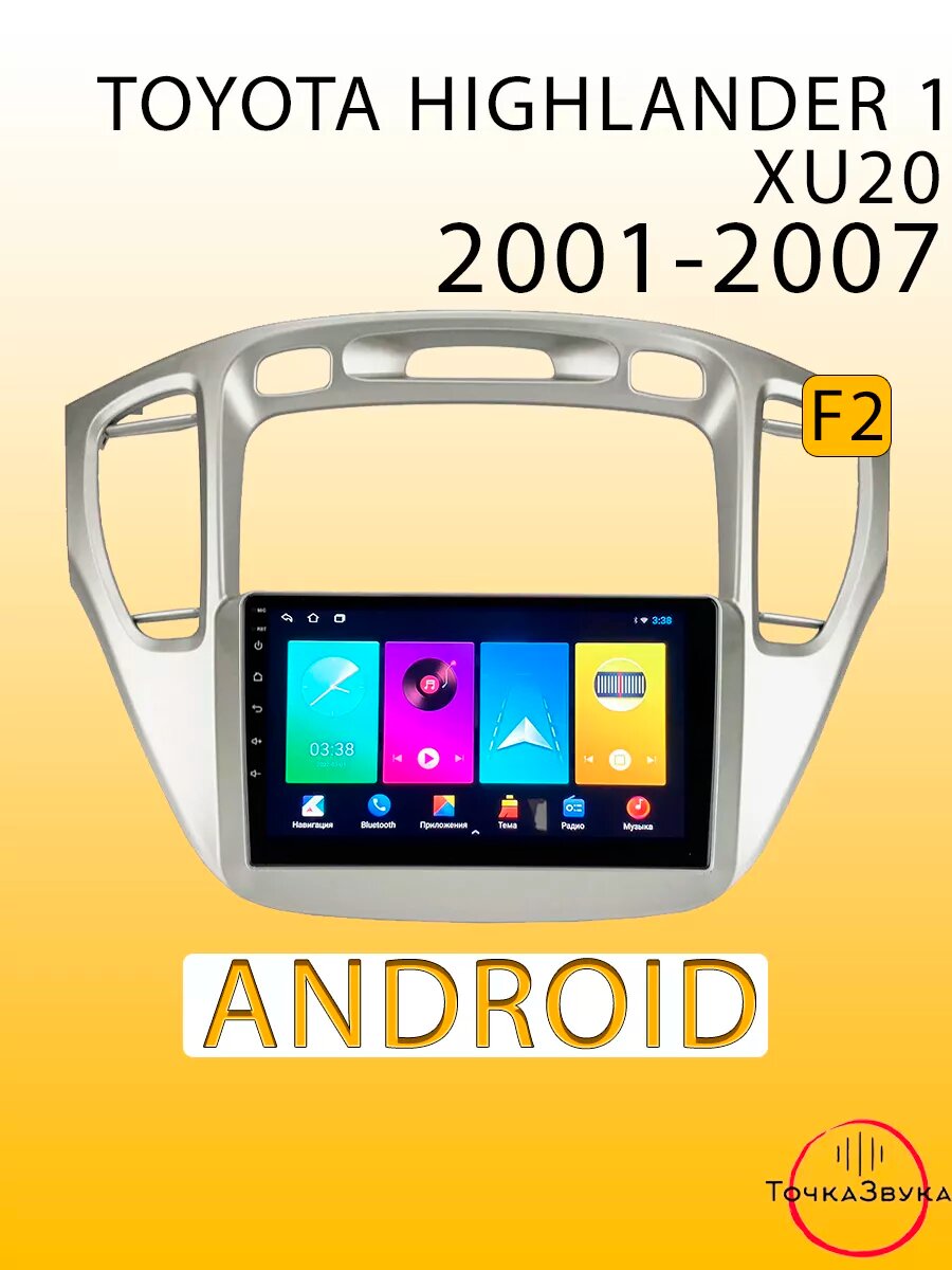 Автомагнитола Toyota Highlander 1 XU20 2001-2007 1/32Gb, Bluetooth, FM/AM, GPS