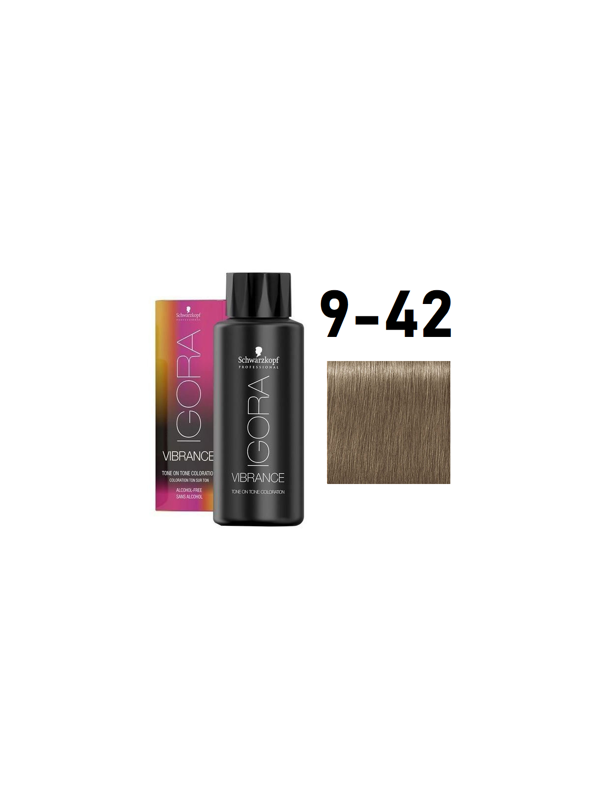 Schwarzkopf Professional Schwarzkopf Igora Vibrance 9-42 - Краситель тон-в-тон блонд бежевый пепельный 60 мл