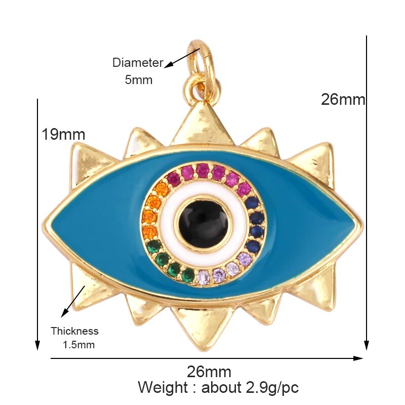 Подвеска "Хамса" из золотистого сплава с кубическим цирконием M184337GK2