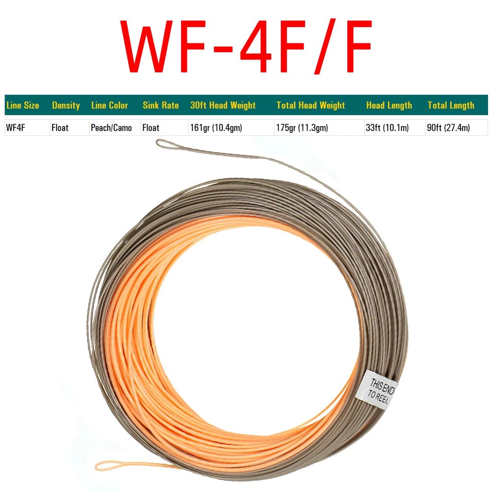 ICERIO Одноручная леска Spey Fly WF3F-8F 90 футов 1Pack WF-4F