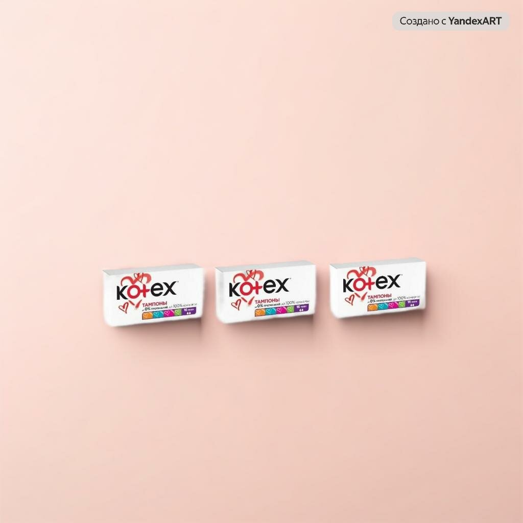 Тампоны Kotex гигиенические мини, 16 шт в упаковке - 3 упаковки