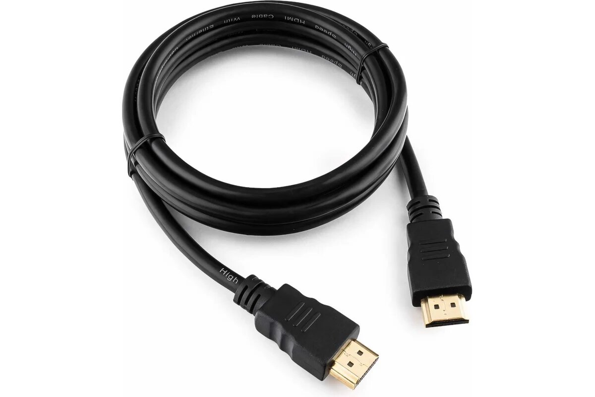 Cablexpert HDMI 1.8м v2.0 19M/19M медь позолоченные разъемы экран углов. черный CC-HDMI4-6