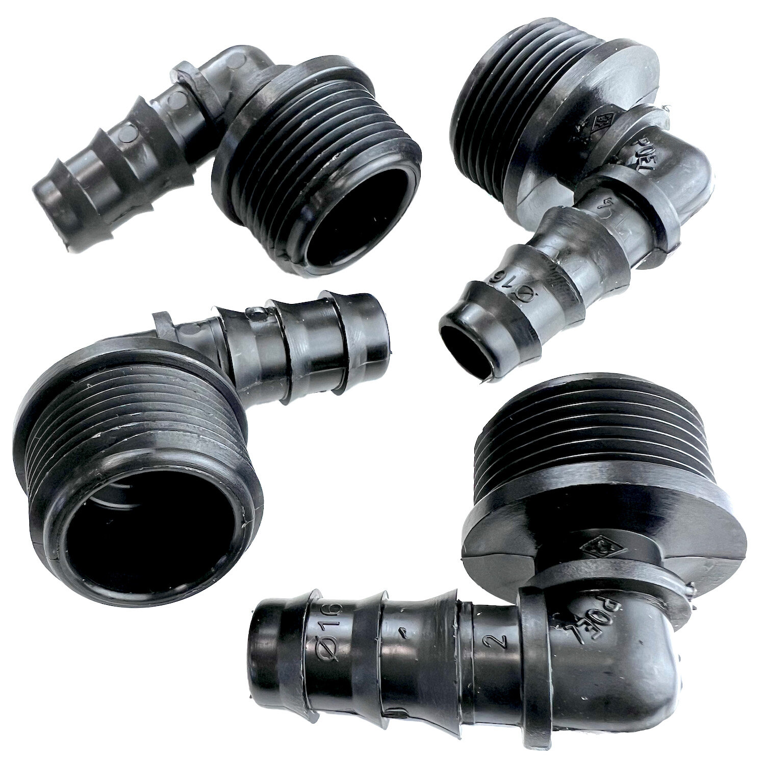 Угол Irritime НР 3/4" для магистральной трубки 16 мм - 4 шт.