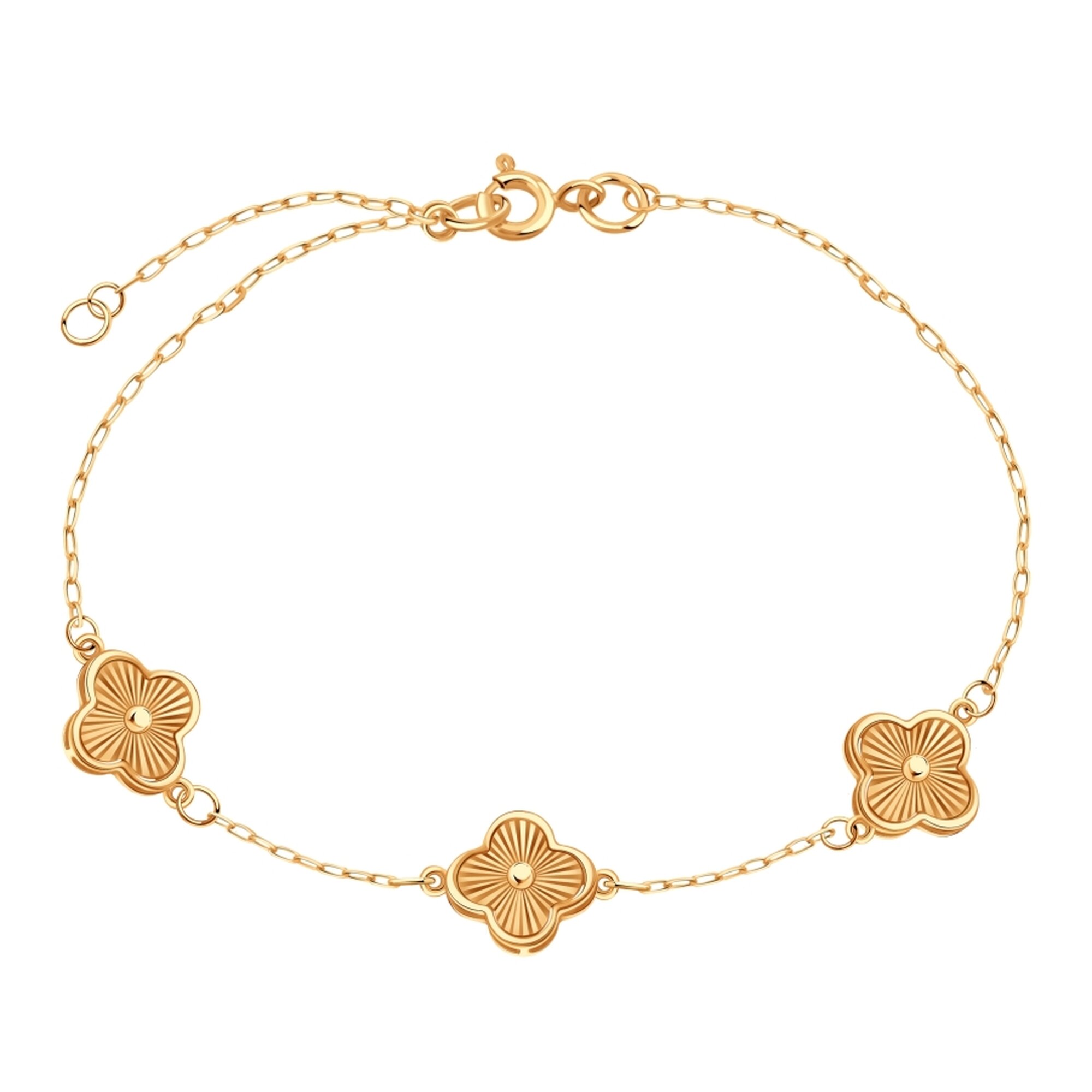 Браслет, красное золото, 585 проба