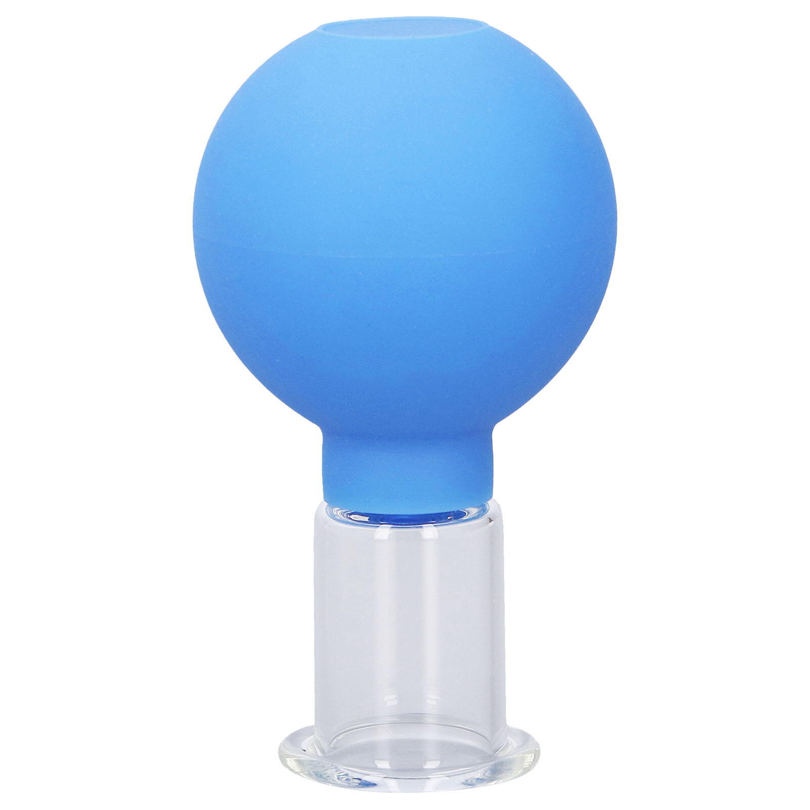 Вакуумные силиконовые банки для массажа лица, удобные для нежной кожи. Beauty CareBlue No3