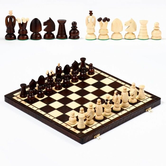 Шахматы Madon польские "Королевские", 44х44 см, король 8 см, пешка 4.5 см