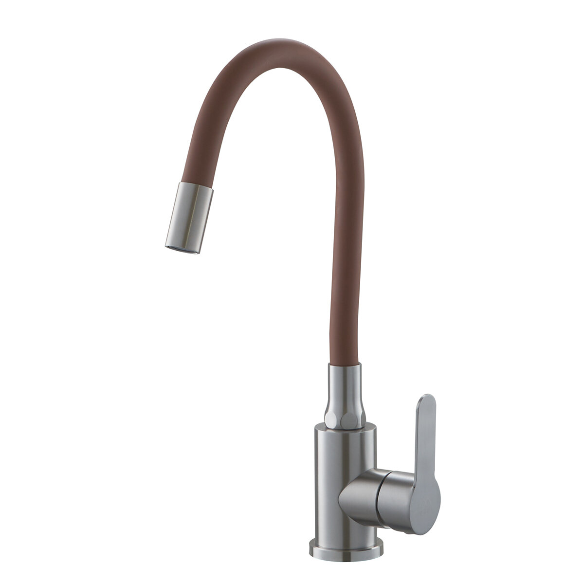 Смеситель для кухни Fashun A54101-16, с гибким изливом, сатин/коричневый