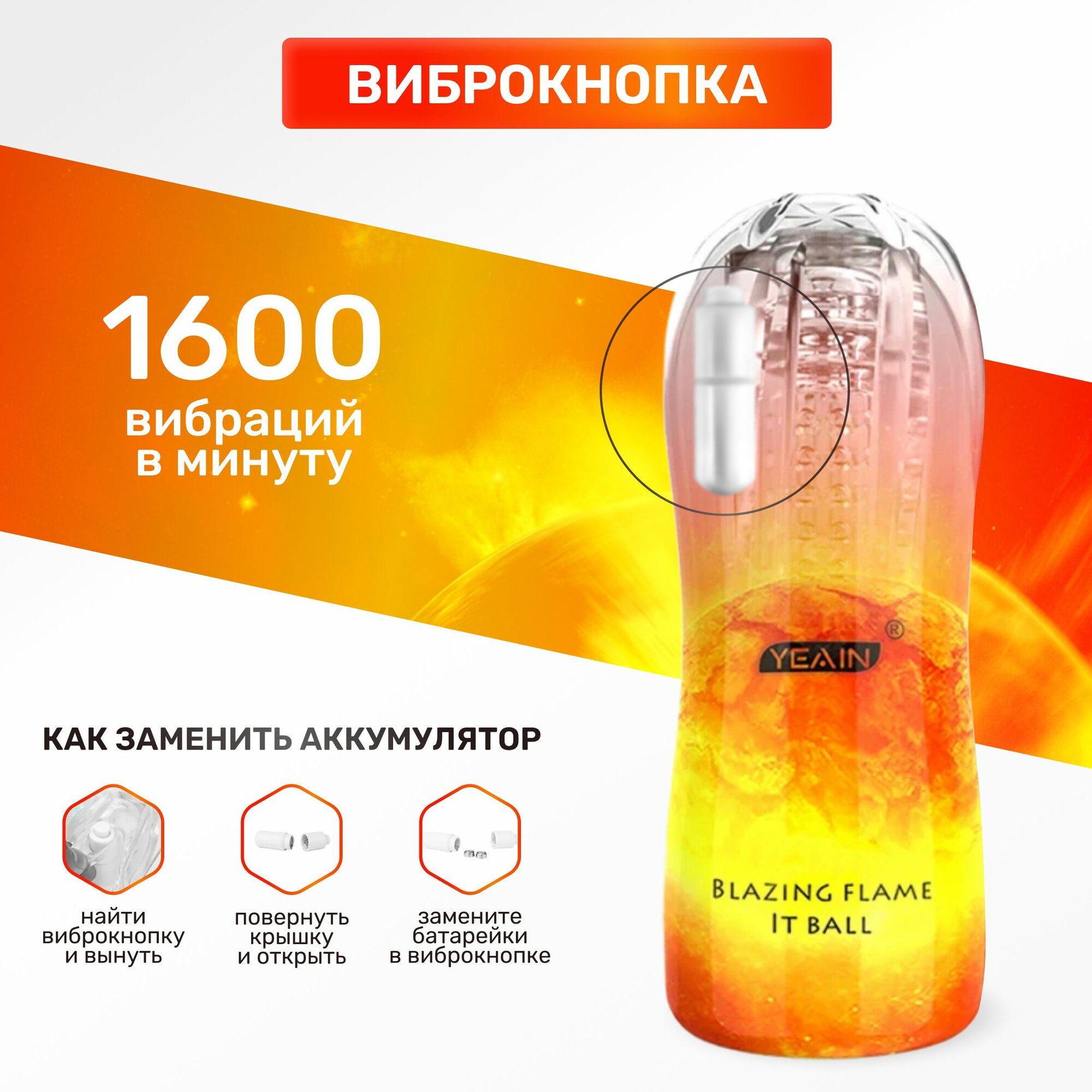 Мастурбатор мужской Интимная игрушка для мужчины Имитация минета