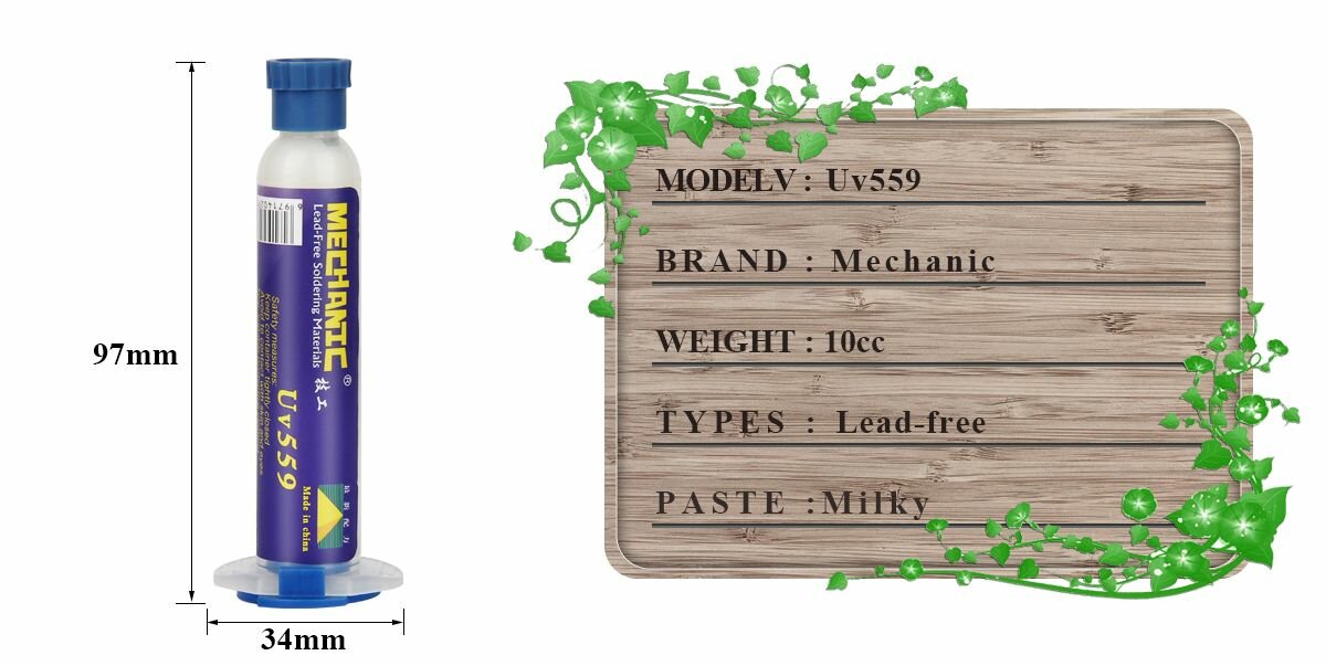 Флюс для пайки Mechanic UV-559 (10мл)