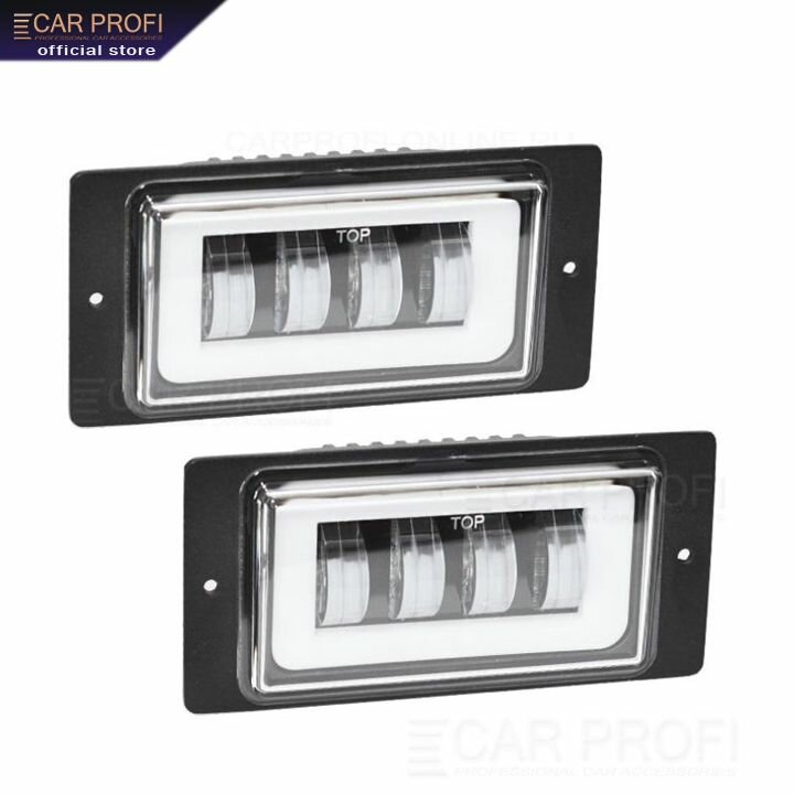 Светодиодные модули CarProfi ПТФ VAZ 2110-2115, 40W CREE + DRL, Flat Line series, ровная СТГ 4800Lm (к-т 2шт)