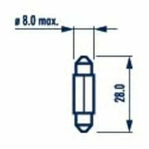 Лампа накаливания 10шт в упаковке 12v 3w sv7 Narva 17094 для Peugeot BOXER; SsangYong Kyron; Toyota HiAce III; VW Golf II,