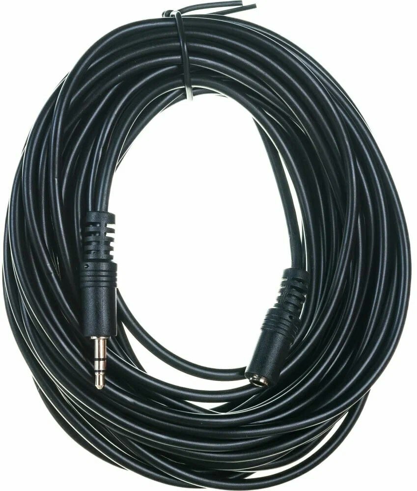 Удлинитель Perfeo J2202, mini jack 3.5 mm (m) - mini jack 3.5 mm (f), длина 3 м, черный
