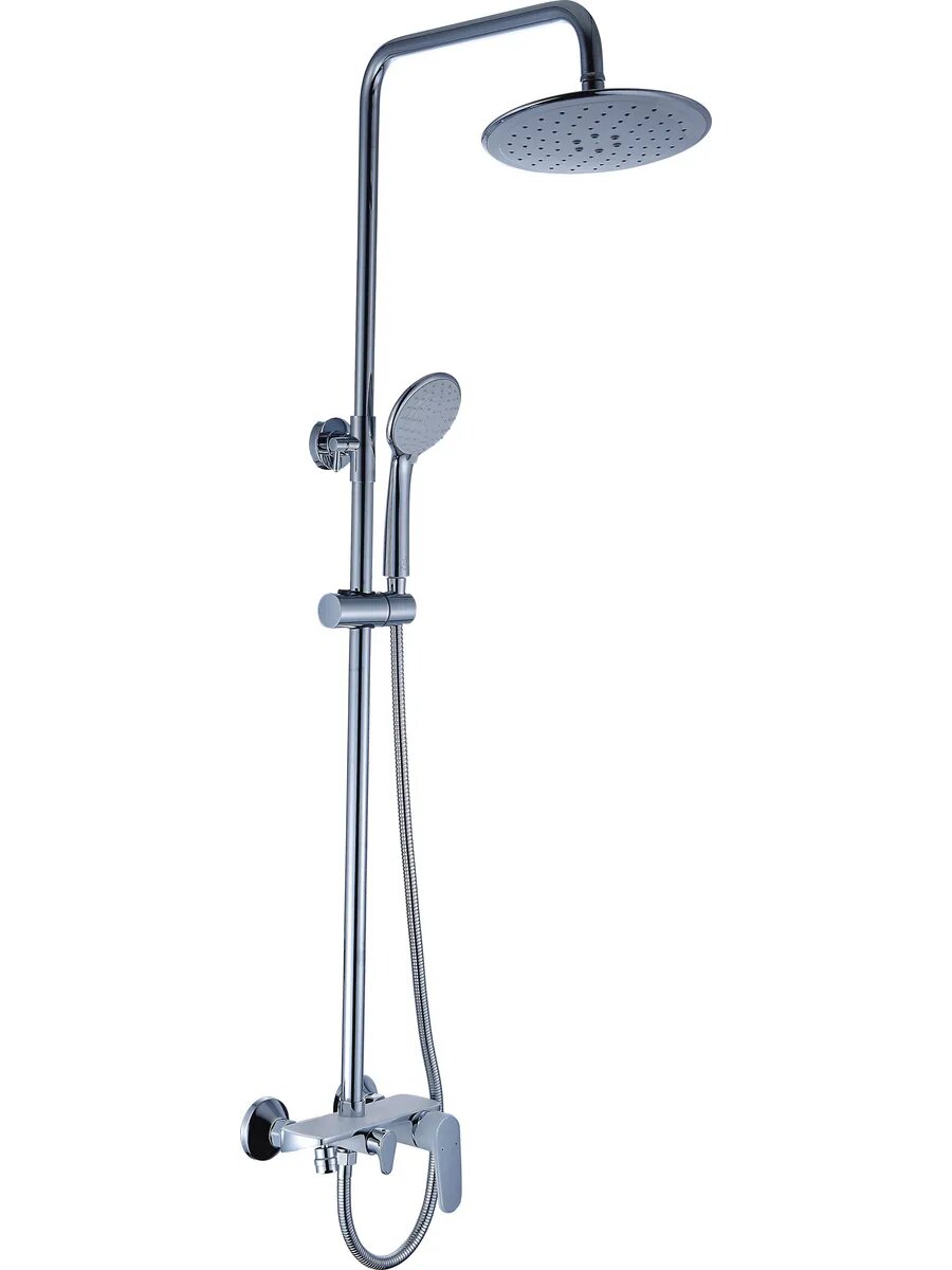 Душевая система Diadonna, латунь, хромированная, верхний тропический душ, 3 режима