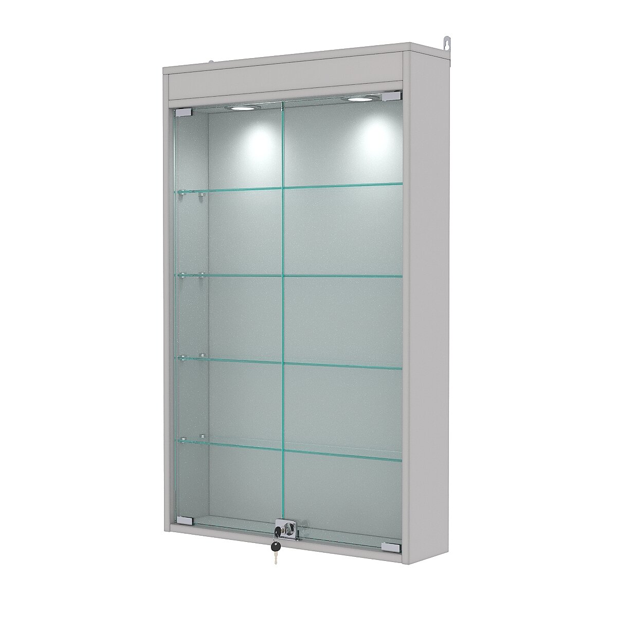 Витрина настенная №2-3А с подсветкой, Серый. Производитель товара - компания Westcom.