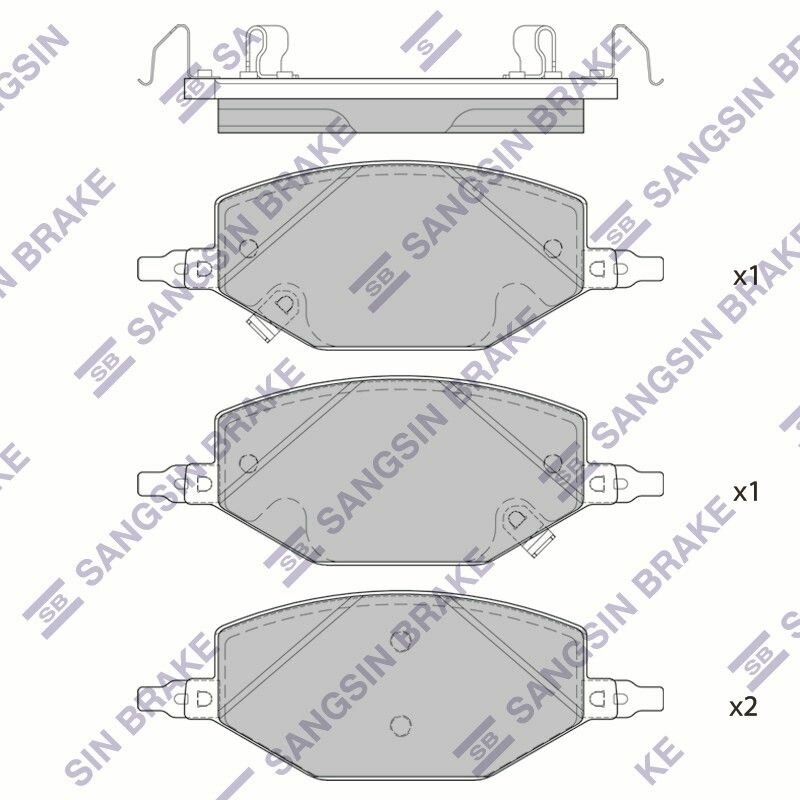 Колодки передние GEELY Coolray SANGSIN BRAKE SP2830