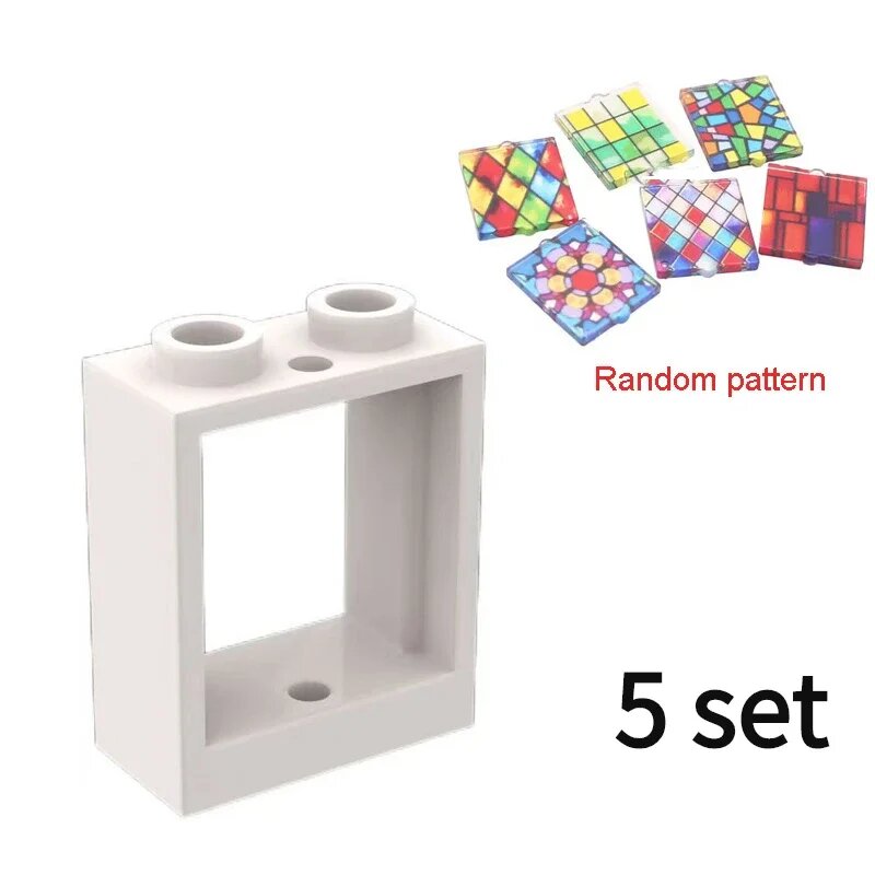 Набор строительных блоков TUTU&LALA 5 шт. Белый, Stained Glass -white