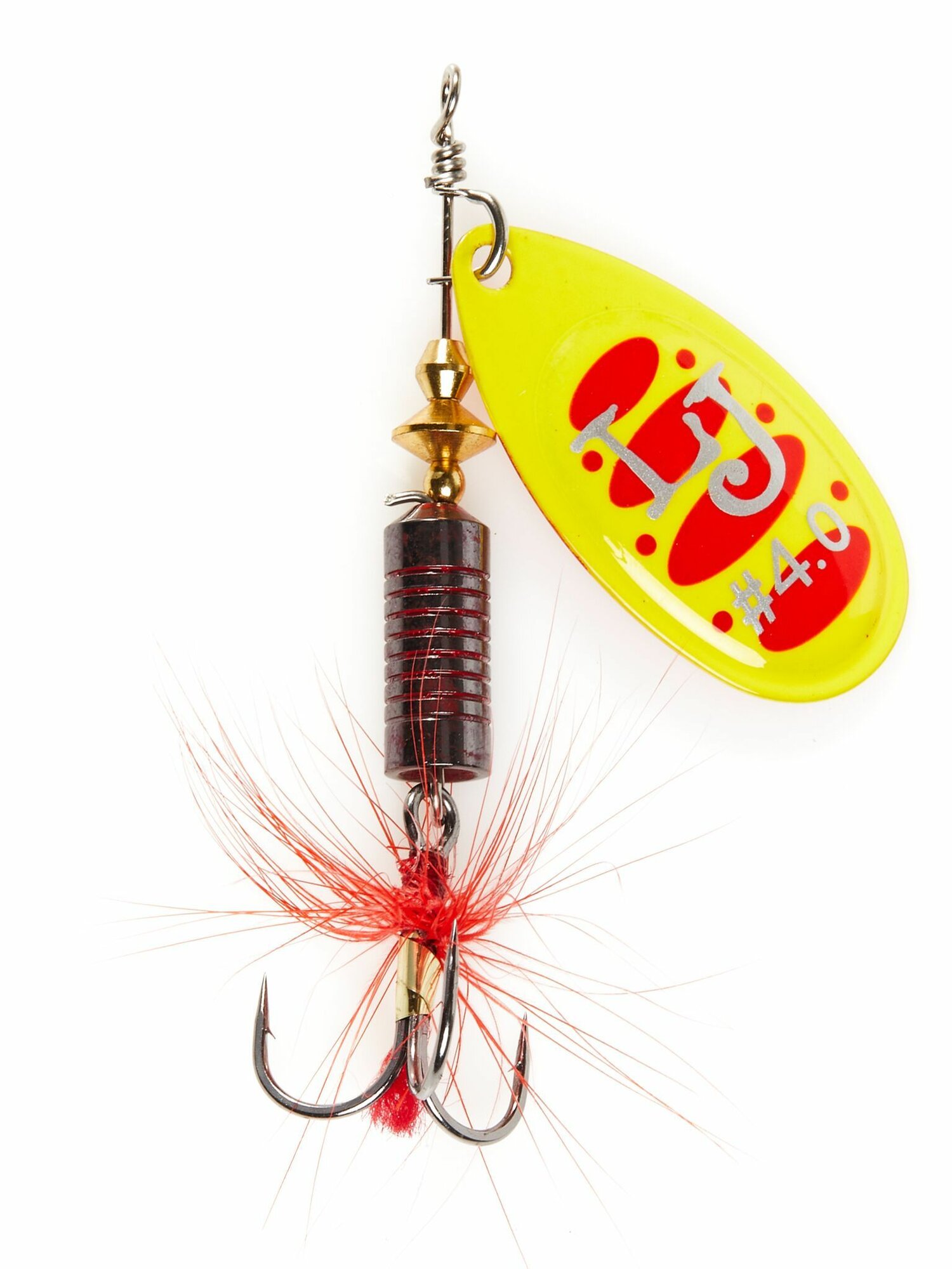 Блесна вращающаяся LUCKY JOHN BONNIE BLADE 4, расцветка 010, вес 10,3 г, размер #4 / Блесна для рыбалки на щуку, окуня