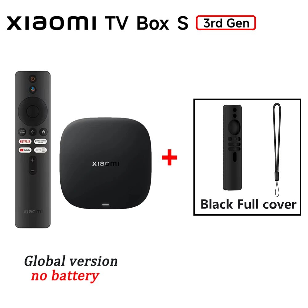 Xiaomi Mi TV Box S 3-го поколения 32 ГБ черный Add black case