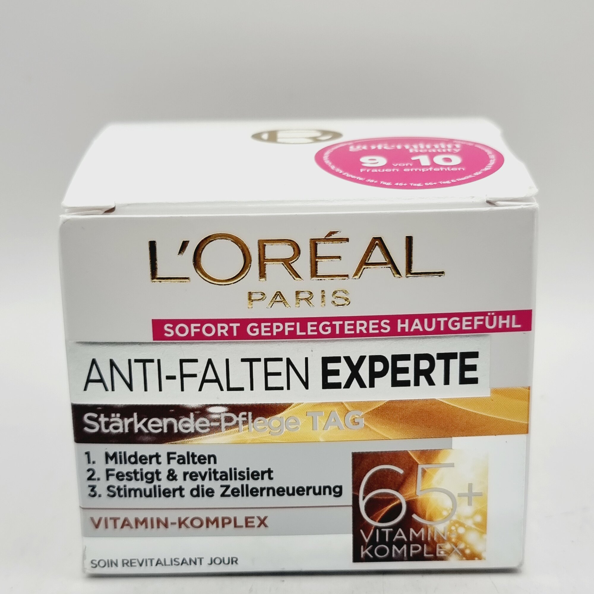 Дневной крем L'Oreal Anti-Wrinkle Expert 65+ с ниацинамидом и растительными экстрактами 50 мл (Франция)