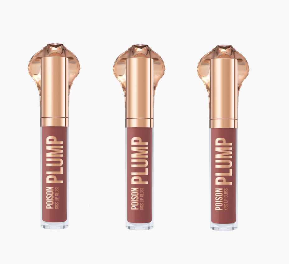 Блеск-плампер Stellary для губ Lip Plumping Gloss Poison Kiss, 4 мл, тон 05, Night huntress - 3 штуки