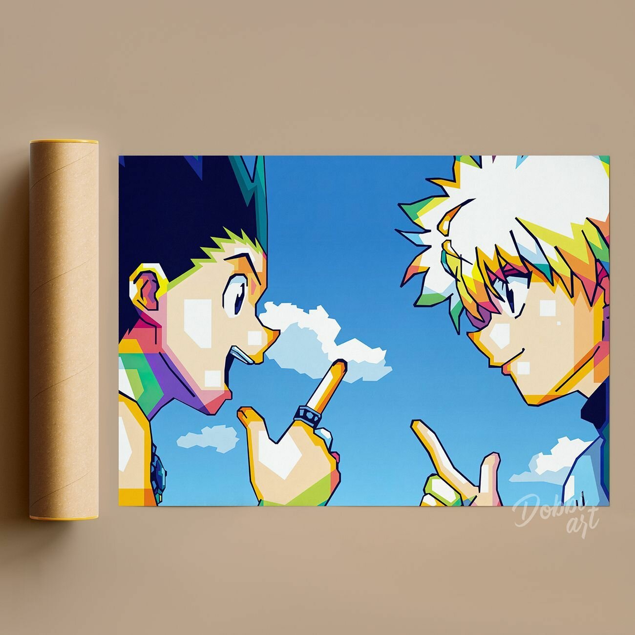 Постер Хантер х Хантер 40х50 см без рамы/ Hunter x Hunter Гон Киллуа