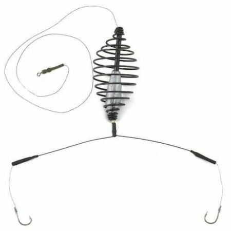 Оснастка донная лиман 2 кормушка спираль 35 гр,2 крючка №8