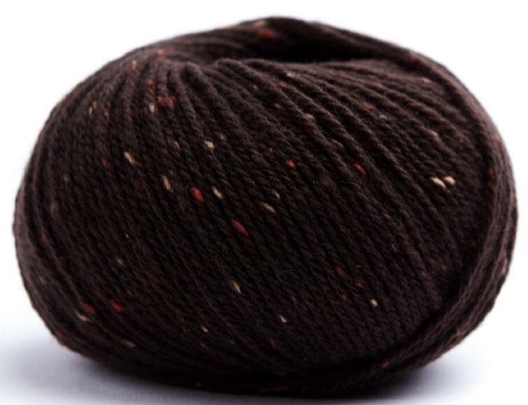 Como Tweed /Комо Твид/ пряжа Lamana (100% шерсть мериноса сверхлегкая), 25г/120м (65 твид, mokka (мокко), коричневый)