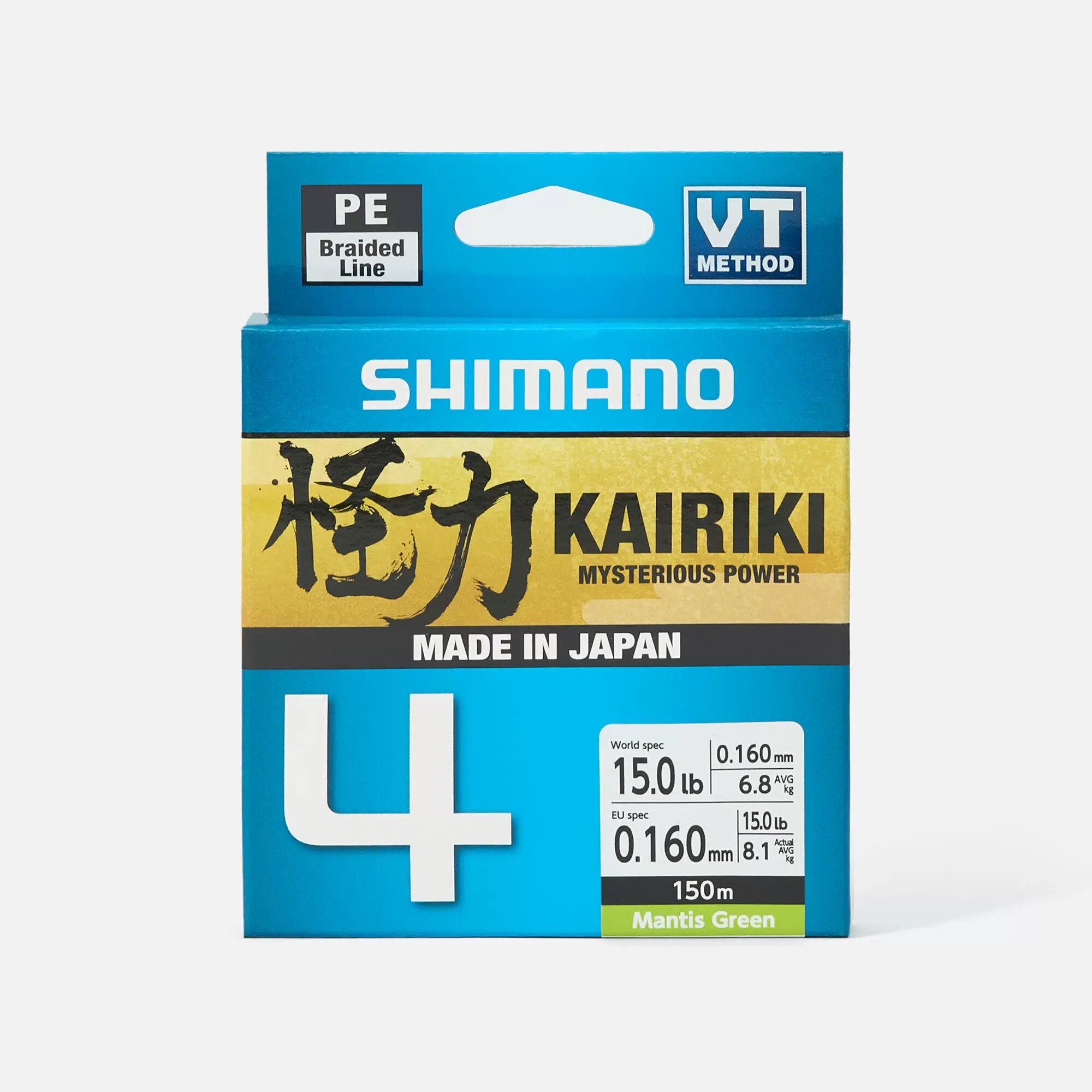 Shimano Леска плетеная (шнур) зеленая SHIMANO KAIRIKI 4 PE (LDM54TE1516015G (150 м 0,16мм) )