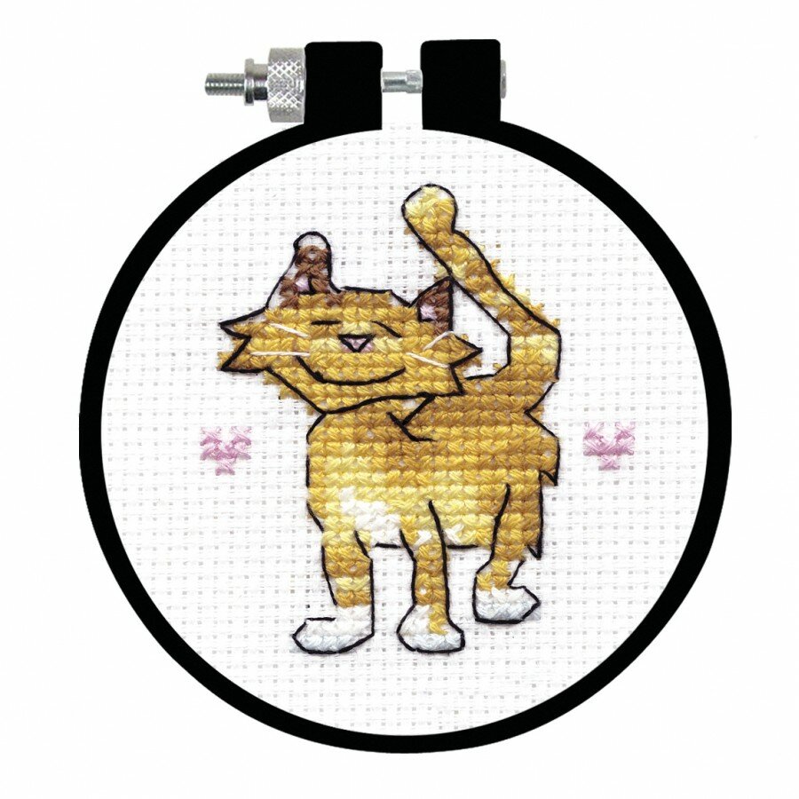 Набор для вышивания Золотой котенок 20 см DESIGN WORKS 20066