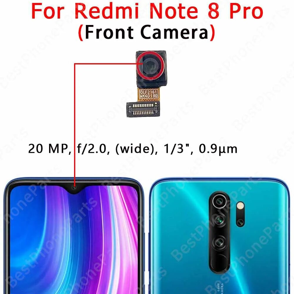Передняя камера для Xiaomi Redmi Note 5A Prime 5 6 7 8 8T Pro Note5 Note5A Note7 Redmi Note 8 Pro
