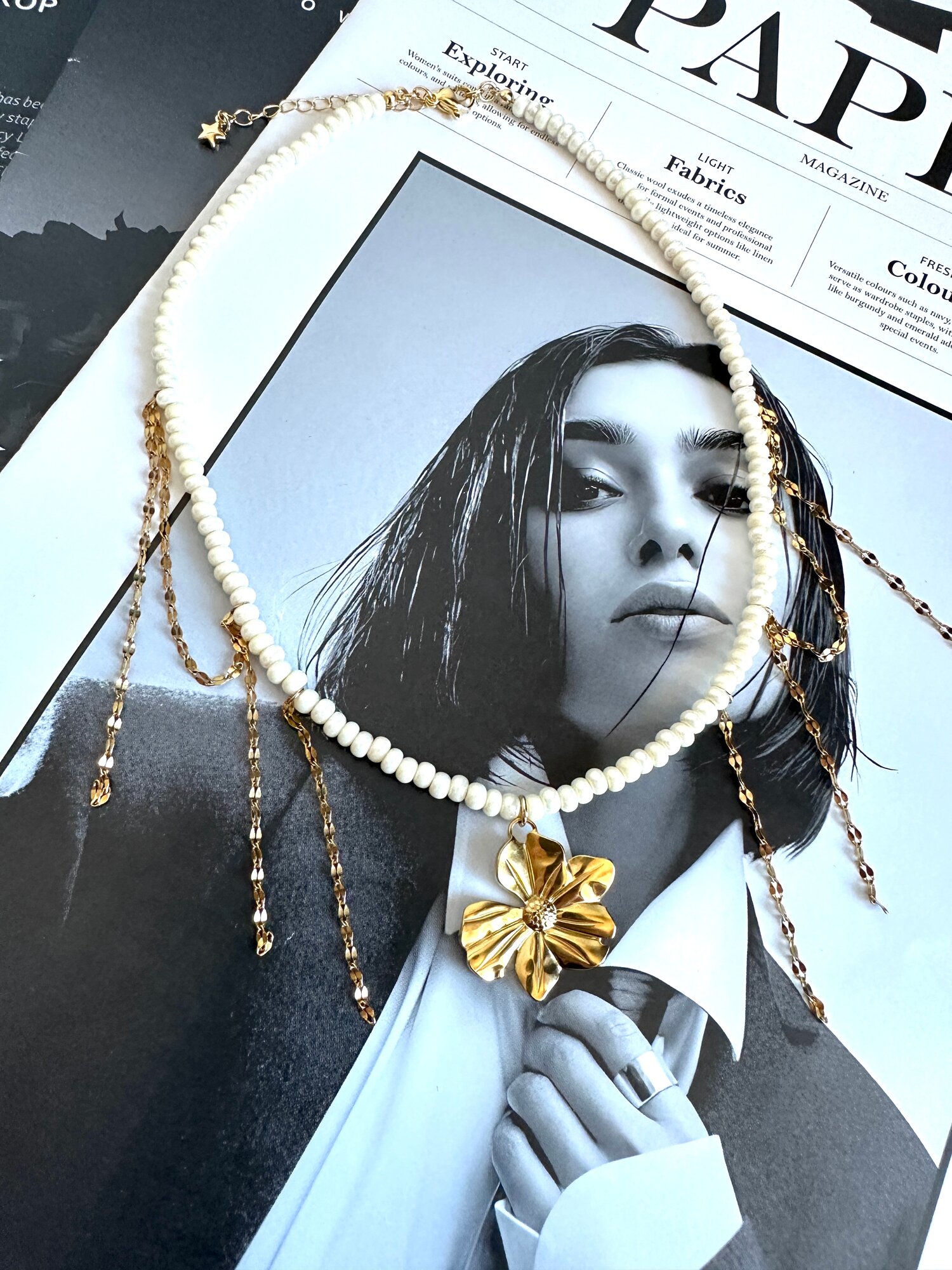 Колье, жемчуг культивированный