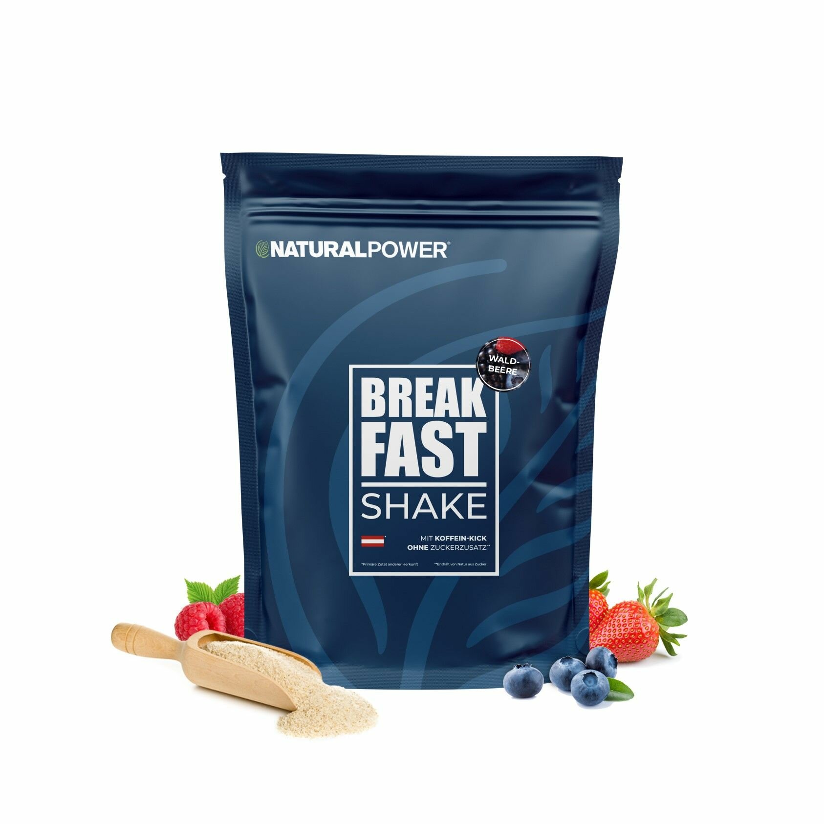 Протеиновый коктейль для завтрака Natural Power 800 гр Лесные ягоды, Австрия