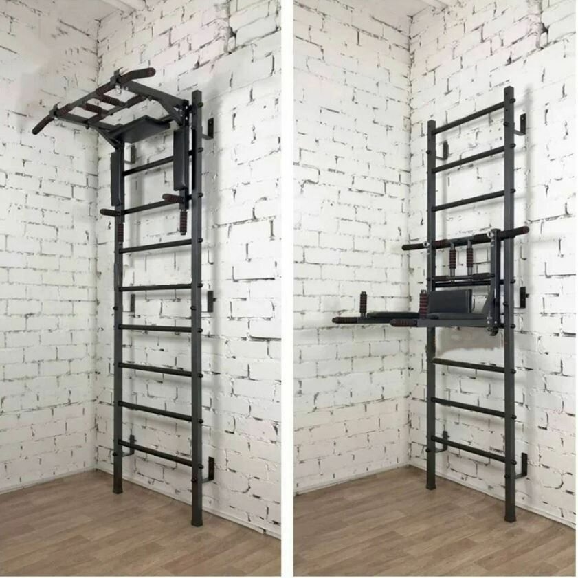 Усиленная шведская стенка Светофор 3в1, чёрный.