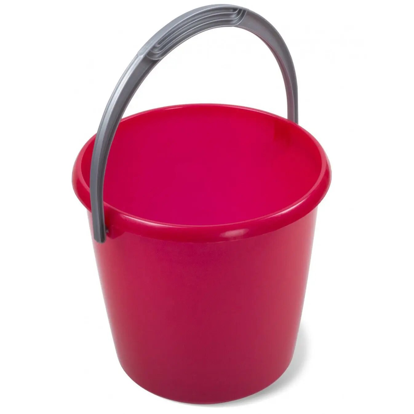 Ведро Соло 5л, перламутровое красное, удобная ручка, для уборки