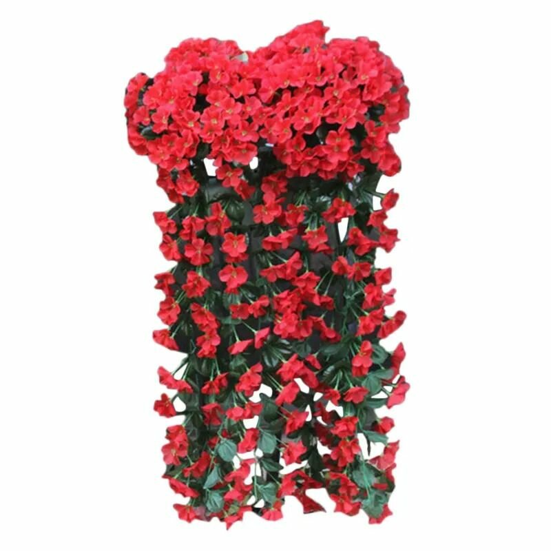 Искусственные цветы красные для декора интерьера ветки лианы 70 см, украшение дома, кафе и офиса