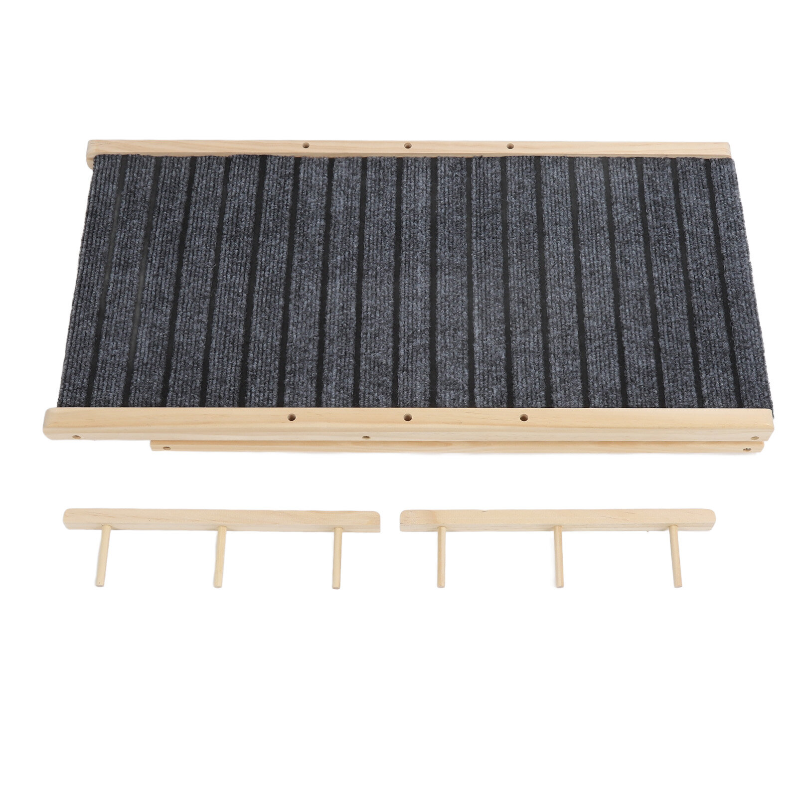 Складной пандус для домашних животных, многоцелевой, прочный, регулируемый по высоте, противоскользящий, деревянный пандус для собак с поручнем для домашних животных, собак и кошек, 70x35 см / 27,6x13,8 дюймов