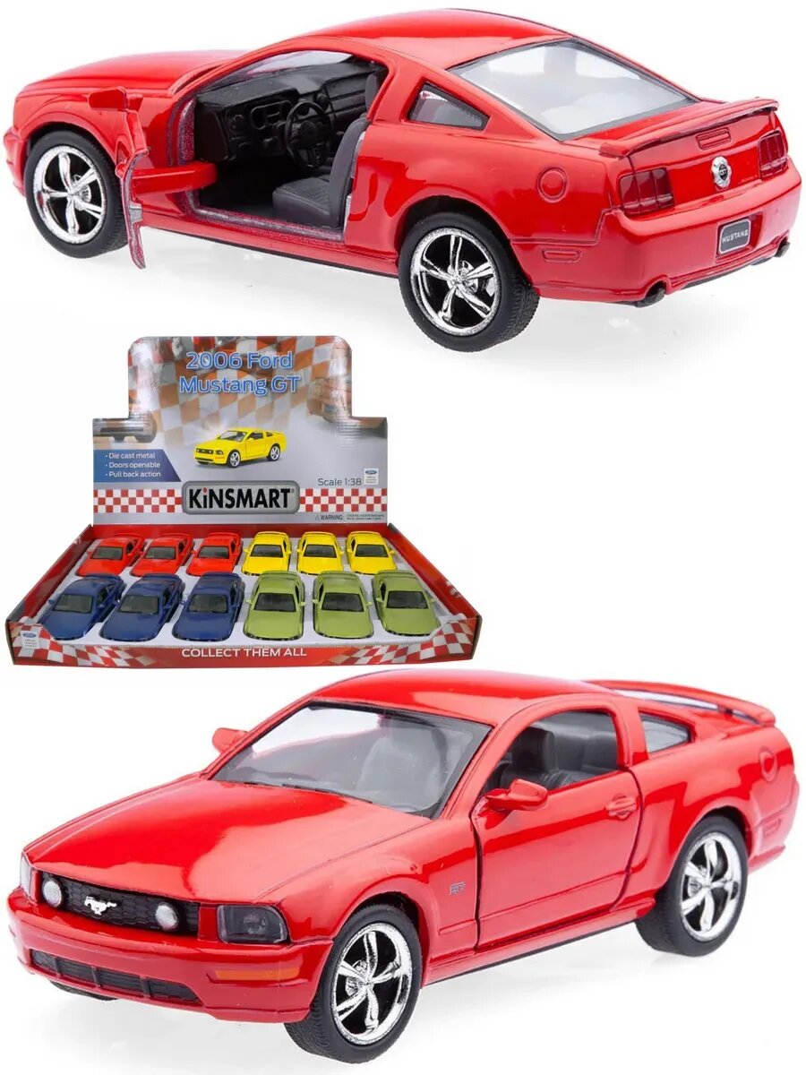 Машинка игрушка металлическая 1:38 Ford Mustang Форд Мустанг