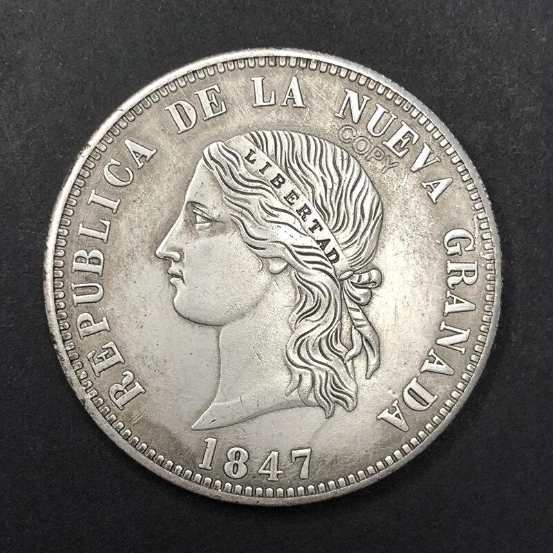 Памятная монета Республики Гранада 1847 года из меди