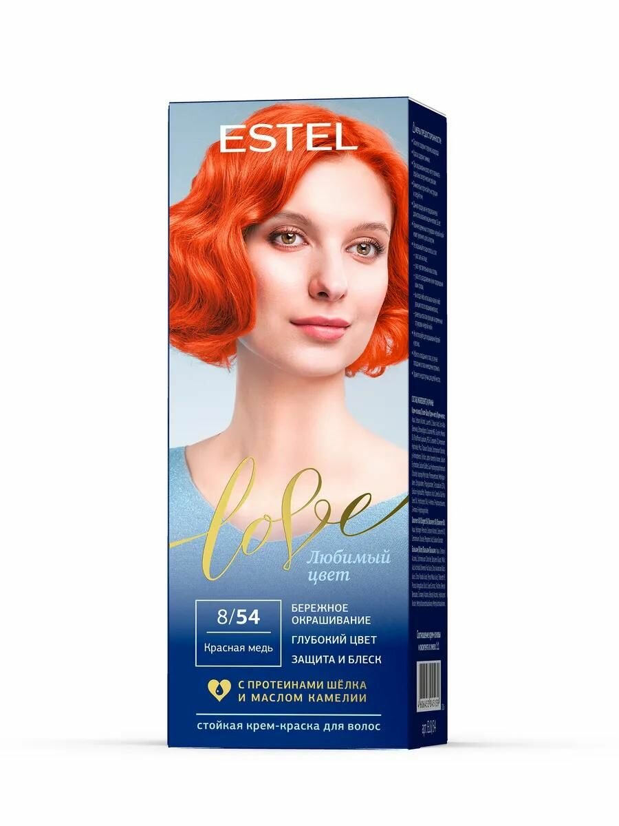 ESTEL Стойкая крем-краска для волос Love тон 8/54 Красная медь