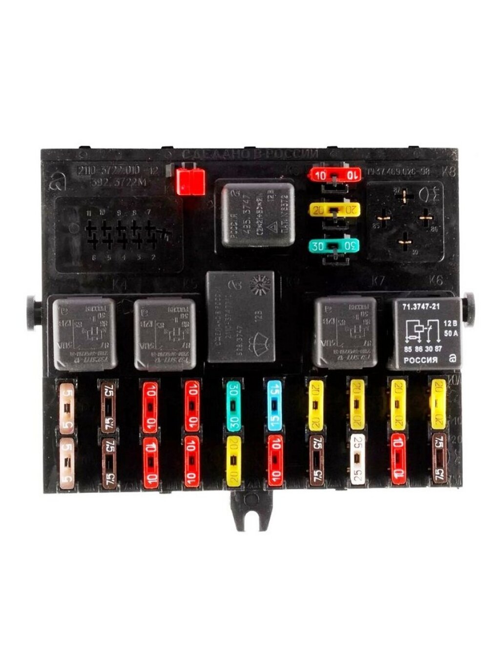 Блок предохранителей для а/м ВАЗ 2110/2123 "АВАР" (392.3722М)