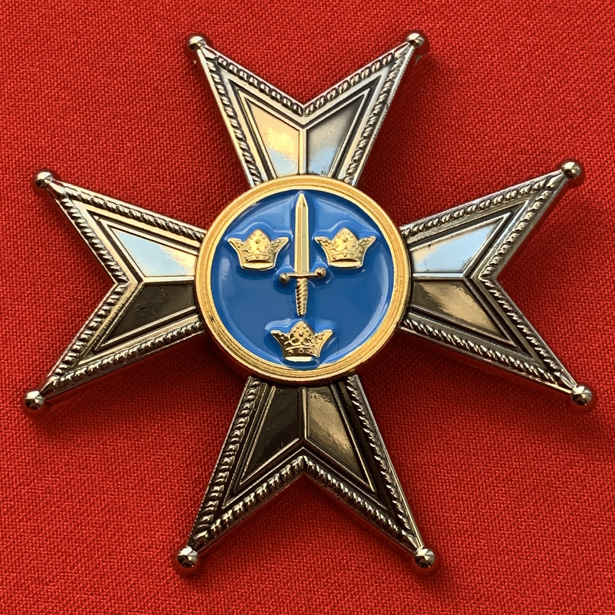 Звезда ордена Меча, муляж иностранной награды. Размер 62х62 мм.